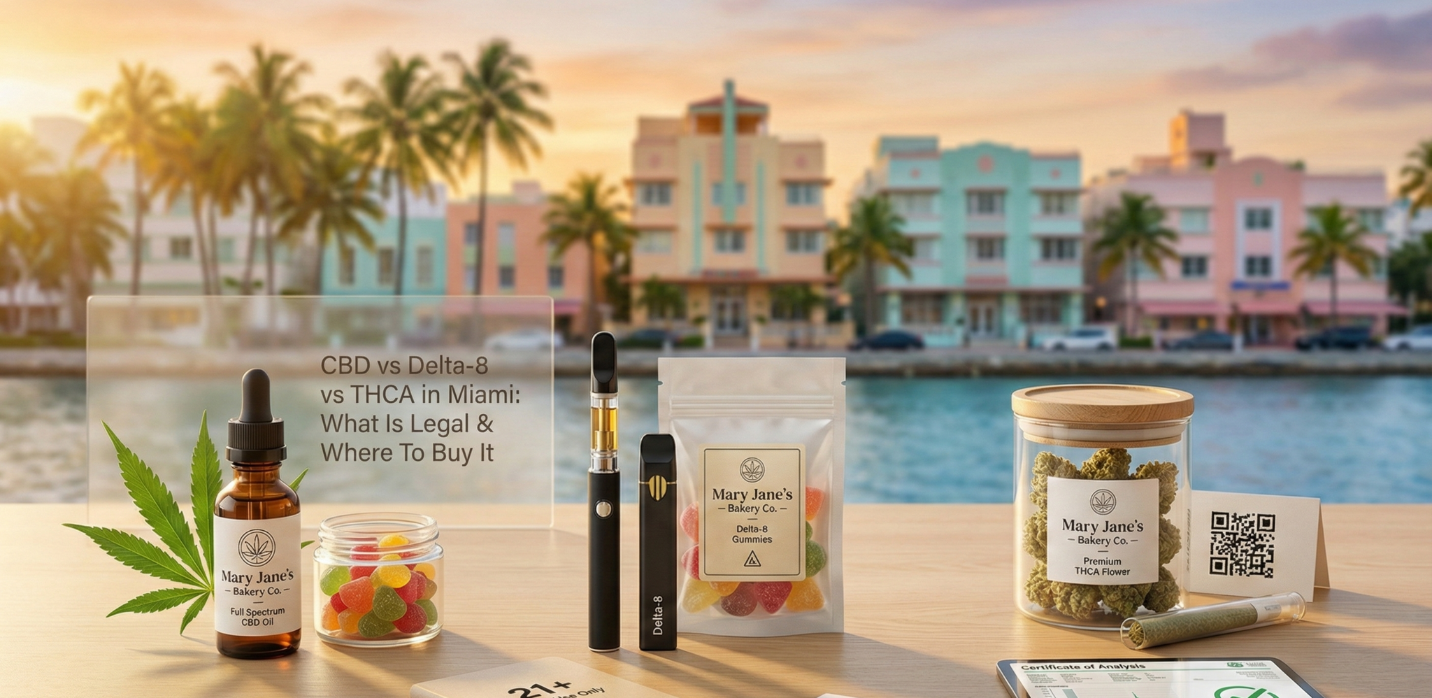 CBD vs Delta-8 vs THCA in Miami | Legal Status & where to buy